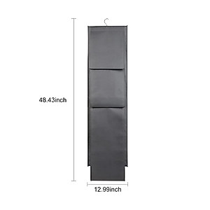 Audoloku Hanging Boot Storage Shoe Rack for Closet Organizers and Storage Hanging Boots Organizers Dust Cover with 6 Pockets for Boots, Gray