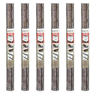 Duck 286462 EasyLiner Adhesive Laminate Surfaces Shelf Liner, Weathered Wood, 20 in. x 15 ft., 6 Rolls