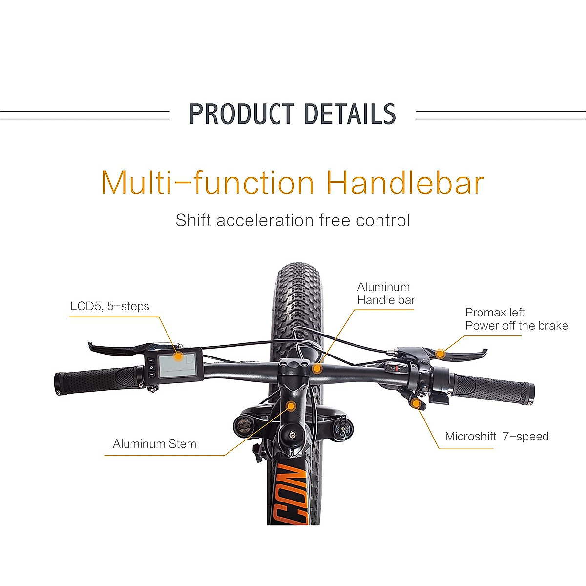 MZZK BIKE BAFAGN 750W Motor Electric Bike for Adults Fat Tire 7-Speed Powerful Mountain E-Bike with 48V Lithium Battery and Multi-Function Display, Black