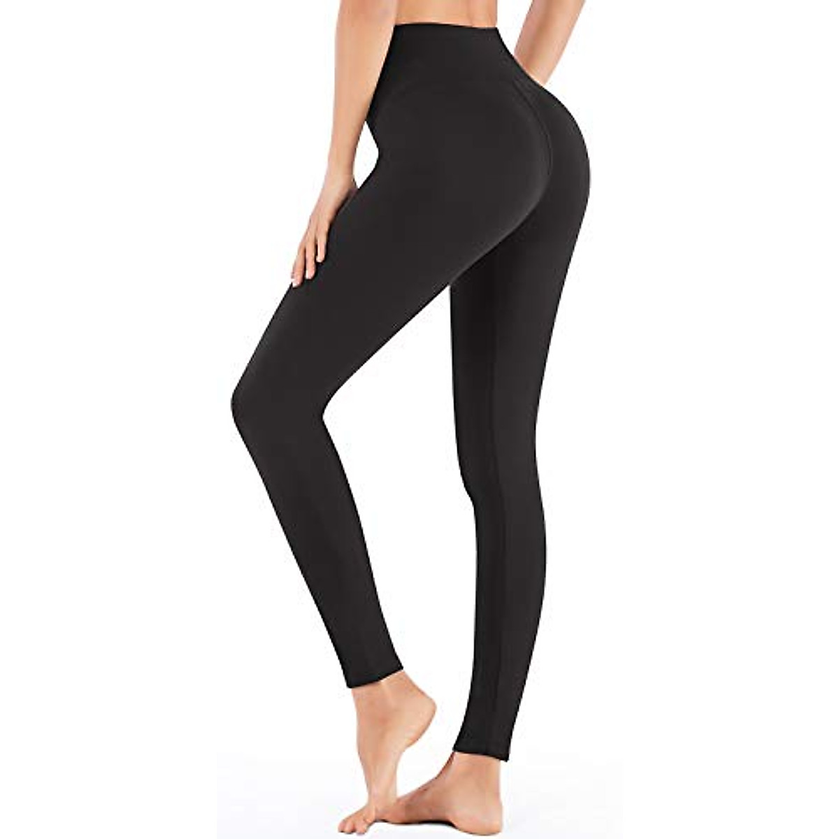 IUGA High Waisted Leggings for Women Running Workout Leggings with Inner Pocket Yoga Pants for Women Black