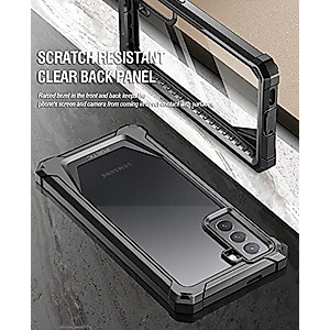 Poetic Guardian Case Designed for Samsung Galaxy S21 5G 6.2 inch, Built-in Screen Protector Work with Fingerprint ID, Full Body Hybrid Shockproof Bumper Cover Case, Black