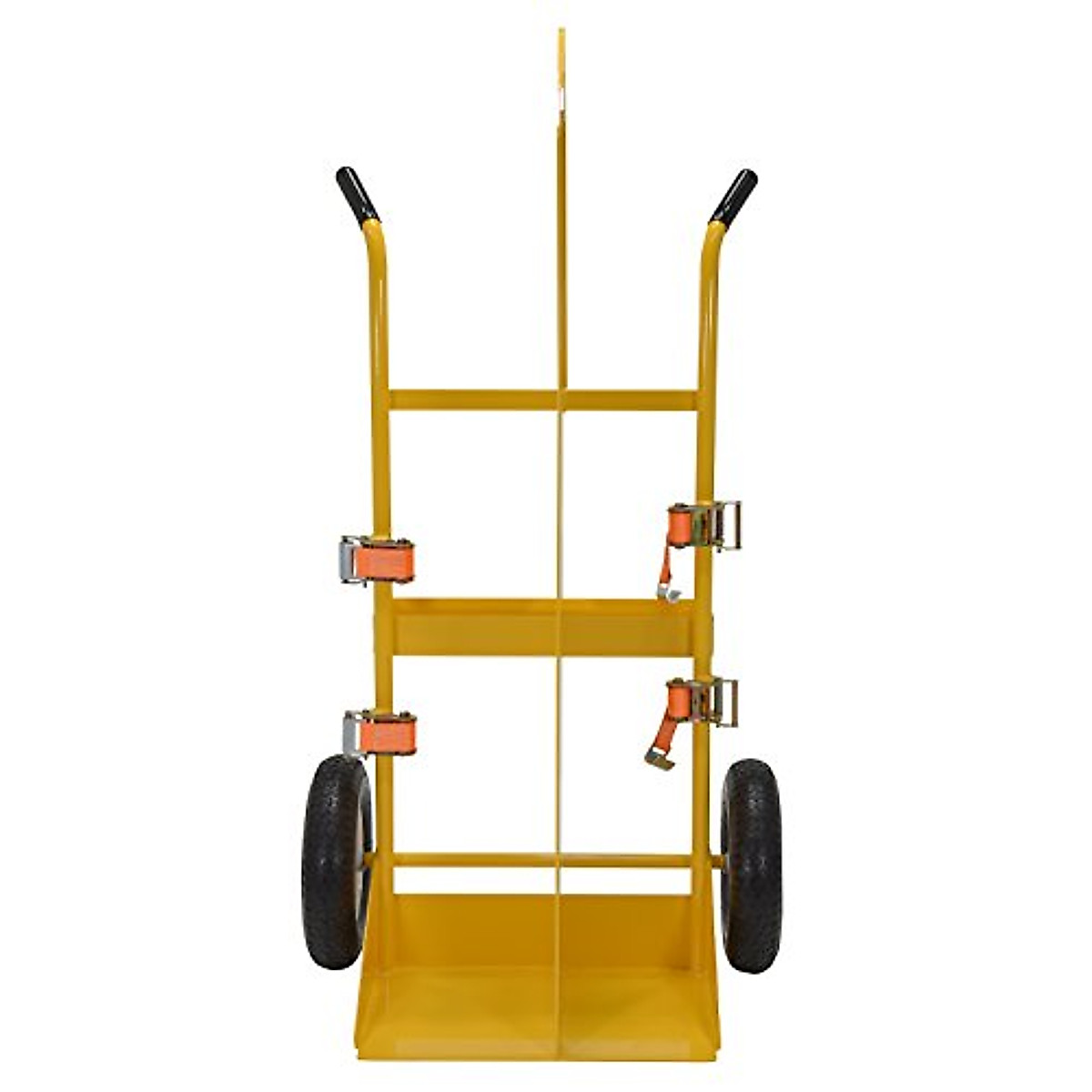 Vestil CYL-EH Steel Torch Cart-Lift Eye with Pneumatic Wheels 23 in. x 34-1/2 in. x 66-3/8 in. 500 Lb. Capacity Yellow