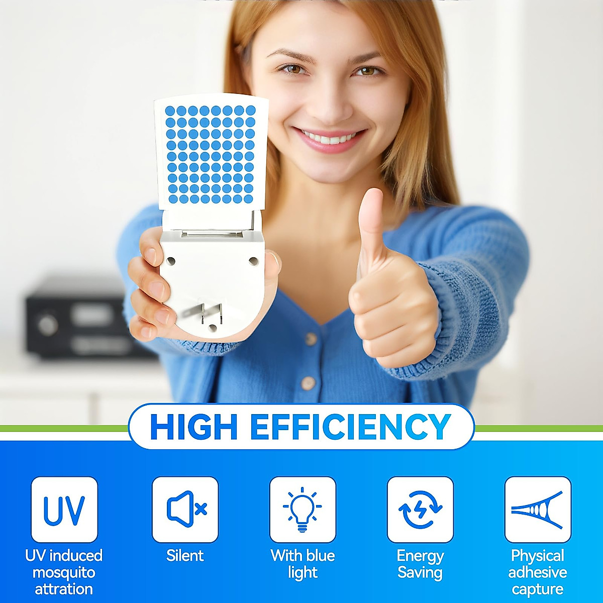 ITISBLTN Indoor Plug-in Fly Trap, 2 Pack Fruit Fly Traps & 10 pad Refills for Indoors Moths, Flies, Gnats, and Other Flies Insect