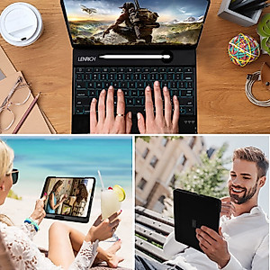 LENRICH iPad Pro 12.9 case with Keyboard 2022 6th Generation Backlit Trackpad, Fit for 5th Gen 2021/4th 2020/3rd 2018