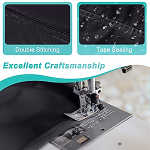 ABCCANOPY Coffee Table Cover Universal Outdoor Table Cover Small Table Cover Waterproof and Dustproof Furniture Cover 48x26x18 Black