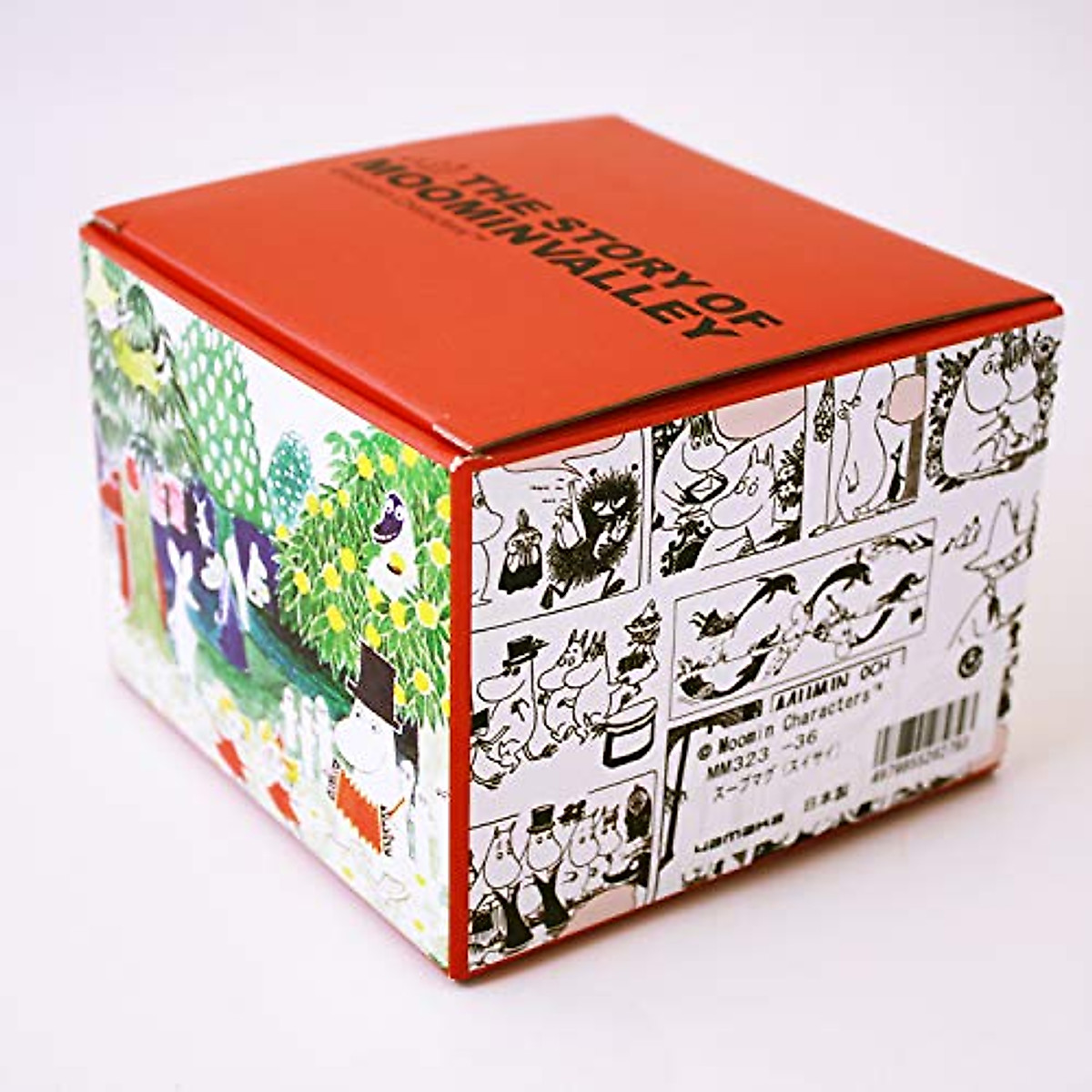 Moomin Valley Water Color Soup Mug Cup Yamaka Japan