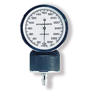 McKesson Blood Pressure Gauge for Standard Aneroid Sphygmomanometers, 300mmHg, No-Pin Stop, 1 Count