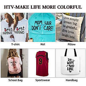 YRYM Heat Transfer Vinyl Black HTV Vinyl Roll - 12" x 18ft Black Iron on Vinyl for Cutting Machines, Black Heat Transfer Vinyl Easy to Cut & Weed, Black HTV Vinyl Roll for Heat Press Vinyl Design