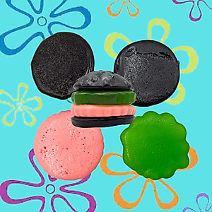 SpongeBob SquarePants Naughty List Coal Krabby Patties for Christmas, Nostalgic Gummy Candies Individually Wrapped for Holiday Stocking Stuffers, Pack of 3