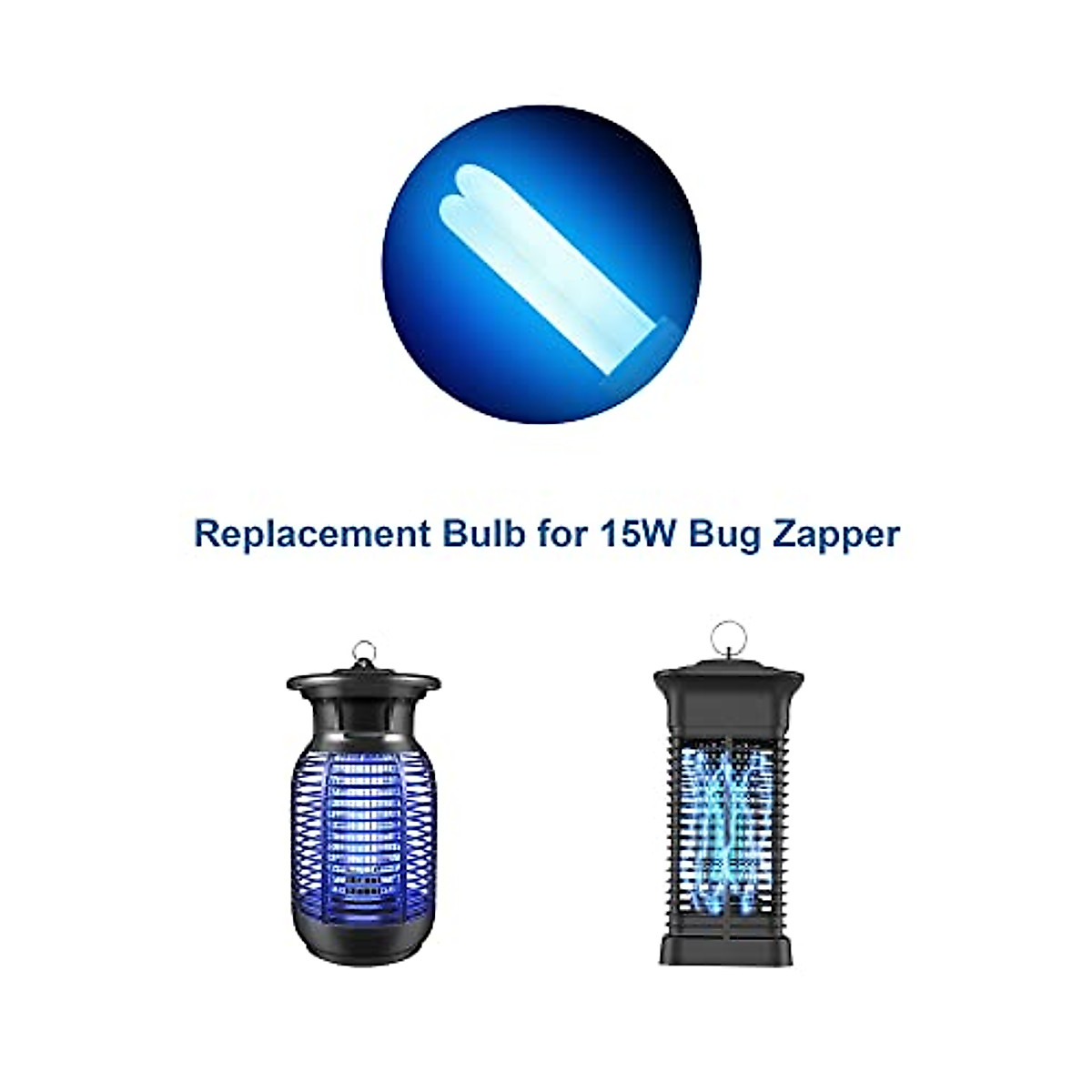 E27 15W U Type Replacement Bulb for 15W Bug Zapper, Compatible with HOMESUIT, Yluces, POWIFY, Keuomy, YISSVIC, and Other Models (2 Pack)