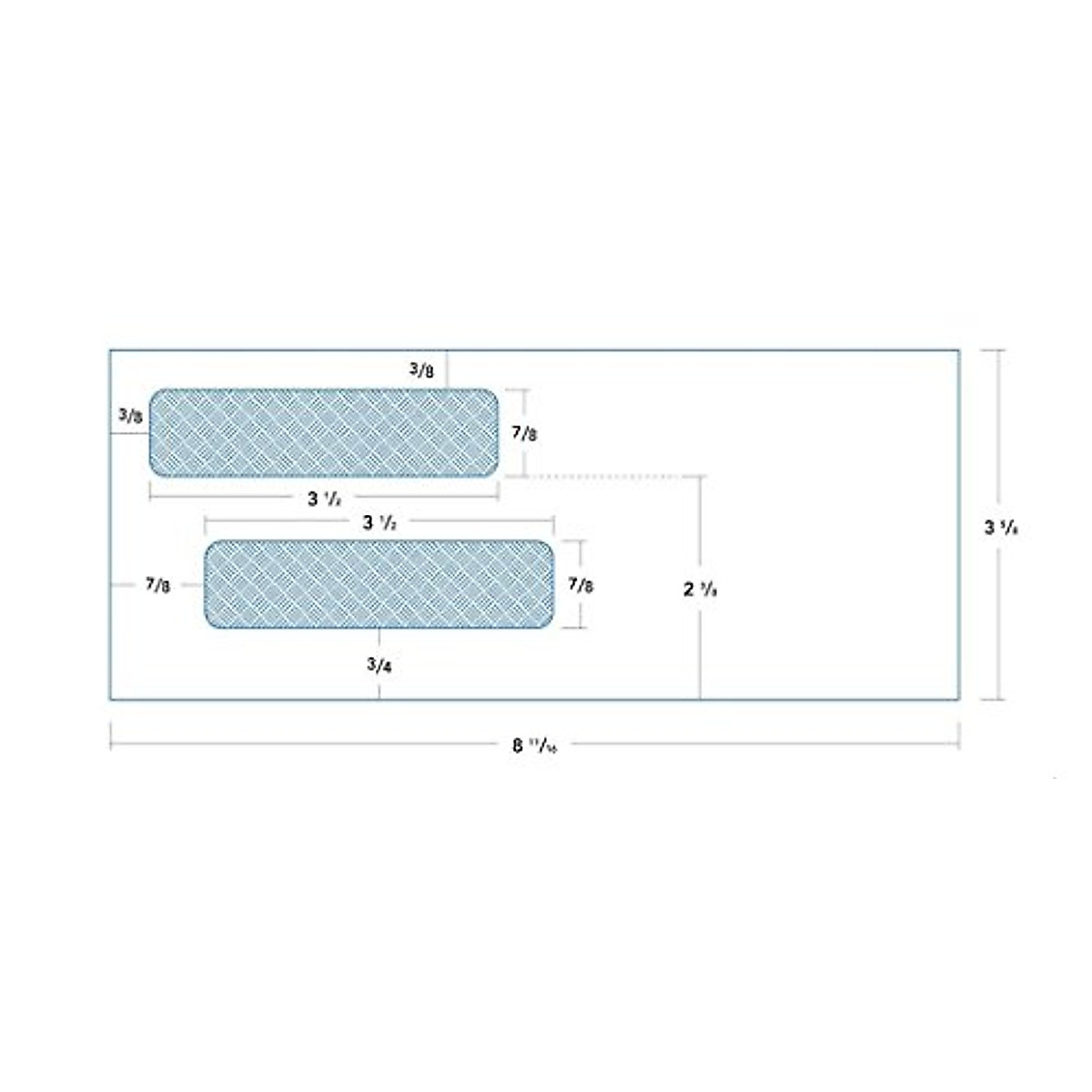 Self Seal Double Window Security Envelopes (#8 - Box of 500), for Quickbooks Checks (3 5/8" x 8 11/16")