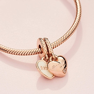 PANDORA Mother & Daughter Hearts, Silver Enamel