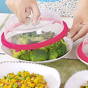 Microwave Oven Plate Cover Plastic Clear Dish Lid Table Dustproof Silicone Lids Small 5 In