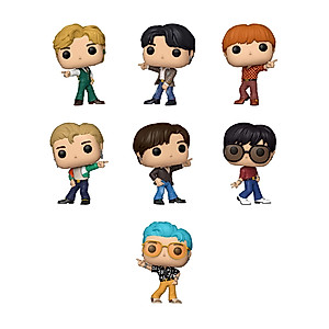 Funko Pop! Rocks BTS Set of 7 - Dynamite-RM, Dynamite-J-Hope, Dynamite-Suga, Dynamite-Jimin, Dynamite-Jin, Dynamite-Jung Kook, and Dynamite-V