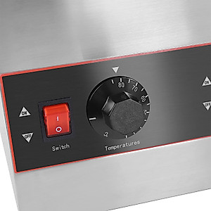 CRYBY 320W Electric Sauce Warmer, Chocolate Sauce Warmer Cheese Sauce Dispenser Warmer with 2 Squeeze Bottles, Hot Fudge Warmer Dispenser Jam Heat Preservation Machine, Single Bottle Capacity 0.14Gal