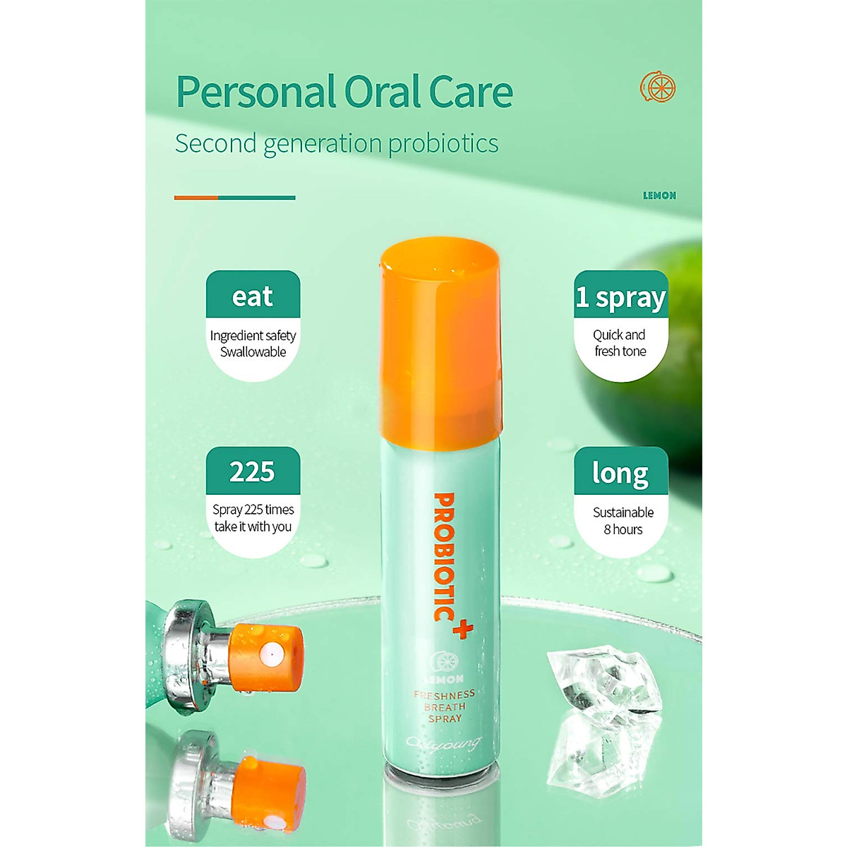 YXMGC Breath Spray for Bad Breath Fresheners Mouth Spray Mint Oral Care Health Spray for Dry Mouth With Surprise Gifts, 0.5 fl.oz/Bottle (Pack of 2)