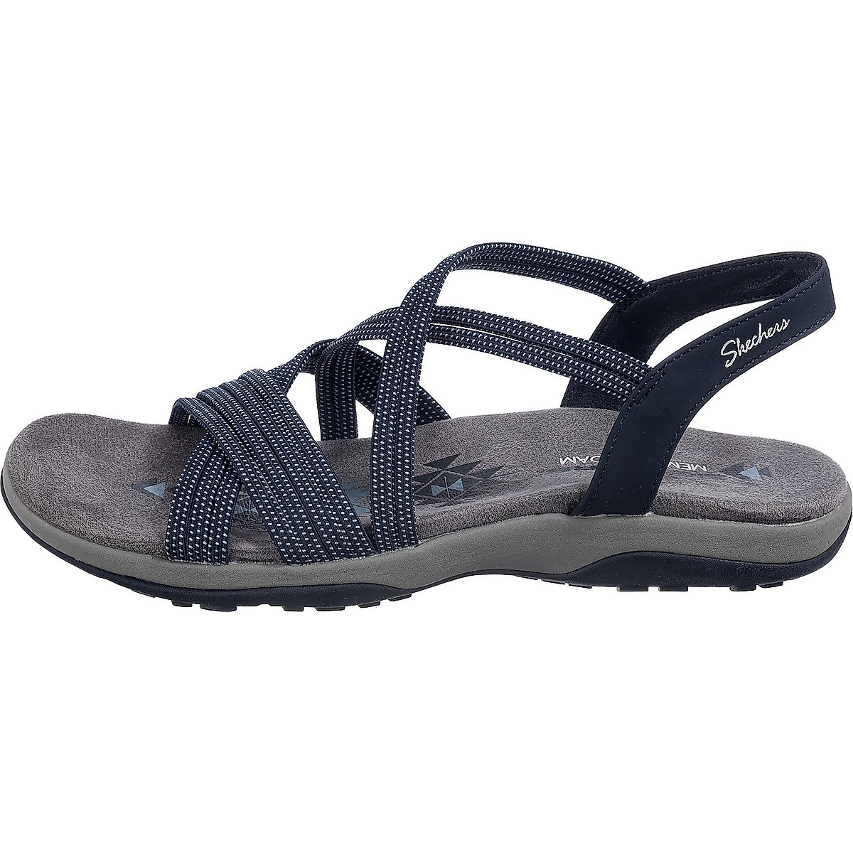 Skechers Women's, Reggae Slim - Turn It Up Sandal Navy 7 M
