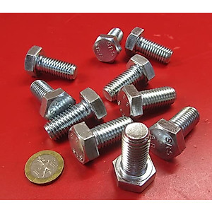 Class 8.8 Zinc Steel Bolts FT M14 x 2 mm x 30 mm Long 10 pcs