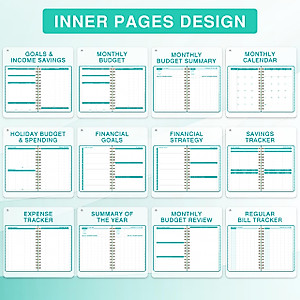 Budget Planner - Budget Book with Bill Organizer and Expense Tracker, 6.1" x 8.25", 12 Month Undated Finance Planner/Account Book to Take Control of Your Money, Start Anytime - Mint