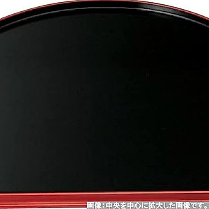 J-Kitchens Shaku 1 Half Moon Double Sided Obon (Bon Tray Tray) Akira Kurobuchi / Blush Grain Tenkuro, Made in Japan