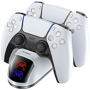 PS5 Controller Charging Station Compatible with PS5 Controller,DOBE Playstation 5 PS5 Controller Charger Dock Station with Fast Charging Speed in 2 Hours,PS5 Remote Charger Station with Charigng Cable