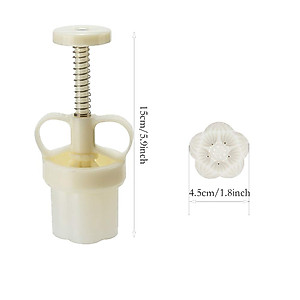 Ylskmu Cookie Stamp 6pcs 50g Moon Cake Mold Set, Thickness Adjustable Mid Autumn Festival DIY Hand Press Cookie Cutter Dessert Pastry Decoration Tool Moon cake Maker