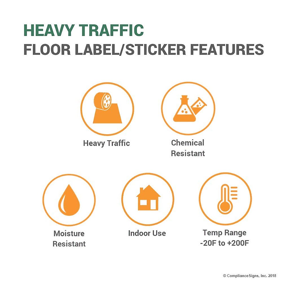 ComplianceSigns.com Exit (with Up Arrow) Heavy Traffic Floor Label Decal for Enter/Exit, 18 Inch Red Self-Adhesive Vinyl