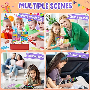 ZMLM Scratch Art Party-Favor Notebook: 16 Pack Rainbow Mini Scratch Note Bulk Art Craft Drawing Supplies Kit for Age 3-12 Year Old Kid Boy Girl DIY Toy Gift for Birthday Children's Day Activity