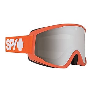 SPY Optic Crusher Elite Snow Goggle, Winter Sports Protective Goggles, Color and Contrast Enhancing Lenses, SPY Orange - Bronze with Silver Spectra Mirror Lenses