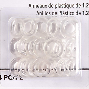 Dritz Home 1/2" Plastic Rings 24/Pkg-Clear