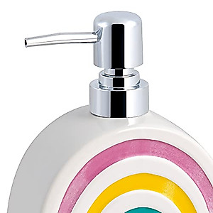 Allure Home Creation Rainbow Hearts 4-Piece Ceramic Bathoom Accessory Set