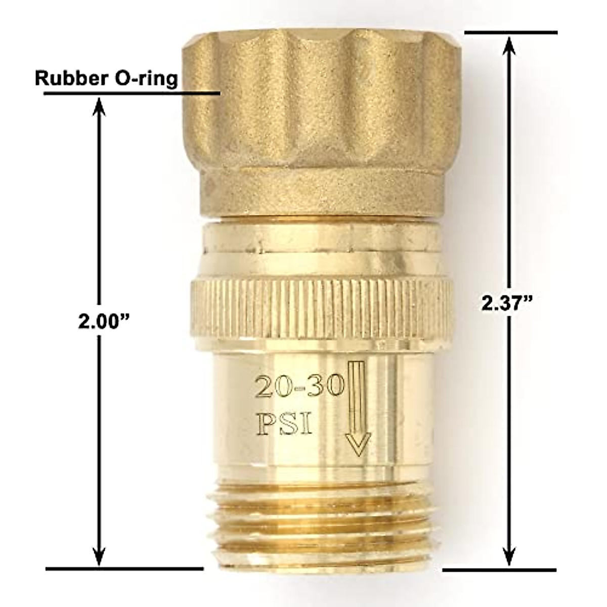 Vibrant Yard Co. LLC 25 psi Pressure Regulator for Drip Irrigation System with Hose Thread – Heavy Duty Lead-Free Brass