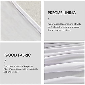 Mingyit 2 Pack Spandex Table Cover Fitted Rectangular Tablecloth Stretchable Fabric Tablecloth for Party, Banquet, Wedding and Events (6FT, White)