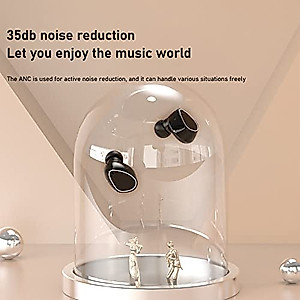 Yeahitch Bluetooth 5.3 Earphones with RGB Light Wireless Earbuds with Wireless Charging Case,with Earhooks Headset Built-in Mic for Sport,Clear Calls,Work,Music