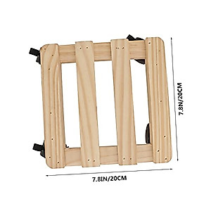 Yardwe 1pc Wooden Flower Stand Planter Caddy on Wheel Plant Saucer Heavy Duty Plant Dolly Wheel Barrow Heavy Duty Rotating Display Stand Dollies for Tabletop Plant Pot Base to Rotate