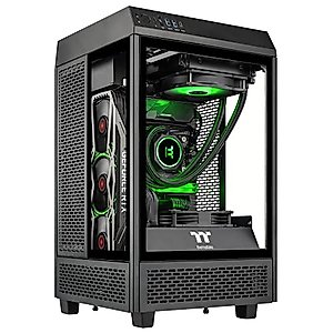 Thermaltake Reactor 370 Liquid-Cooled PC (AMD Ryzen 5 5600X, RTX 3070, 16GB RGB 3600Mhz DDR4 ToughRAM RGB Memory, 1TB Gen4 NVMe M.2, WiFi, Win 10 Home) Gaming Desktop Computer TW1B-B550-R37-LCS