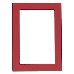 11x14 Mat for 8.5x11 Photo - Precut Deep Red Picture Matboard for Frames Measuring 11 x 14 Inches - Bevel Cut Matte to Display Art 8.5 x 11 Inches - Acid Free ONE MAT with Backing Board & Clear Bag