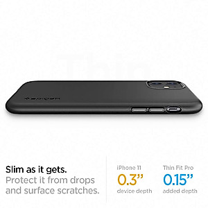 Spigen Thin Fit Pro Designed for Apple iPhone 11 Case (2019) - Black