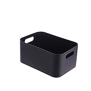 XIANGLIANG Soft Sided Storage Bins Basket Storage Sundries Box Basket Plastic Storage Storage Snack Cosmetic Housekeeping & Organizers Christmas Organizing, Black, (BcGvVCiwo)