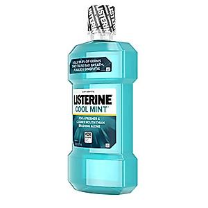 Listerine Cool Mint Antiseptic Mouthwash for Bad Breath, Plaque and Gingivitis, 1.5 L
