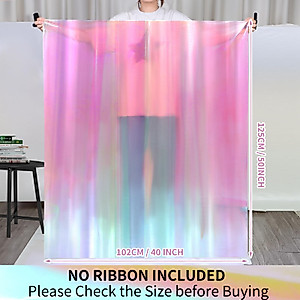 Iridescent Extra Large Cellophane Bags 40x50 Inch 3 PCS Cellophane Treat Bags Cellophane Wrap For Gift Baskets 2.5 Mil Thick