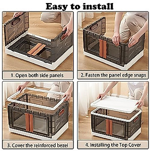 Yevheniys Storage Containers, Plastic Storage Bins with Lids and Wheels, 8.4 Gal Versatile Collapsible Stackable Storage Bins for Home, Office, Dorm Room Essential (1pack)