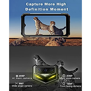 DOOGEE S89 Rugged Smartphone(2022), 12000mAh Massive Battery Android 12 Rugged Phone Unlocked, 33W Fast Charging, 8GB+128GB IP68 Waterproof Cellphone, Night Vision, Breathing Light, NFC, Dual 4G