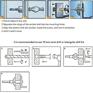 200 Pcs M8 Expansion Bolts Anchors Plugs Screws Tube Pipe Expansion Screw for Gypsum Board Hollow Wall Curtain Wall Installation Fastener Hardware (Without-Screws) (White-Aircraft)
