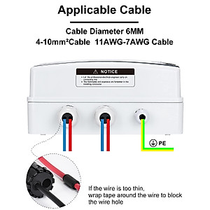 DIHOOL Off Grid Solar Power Systems AC 220V Breaker Box Solar Disconnect Switch pv Combiner Box on Off Grid Living Supplies