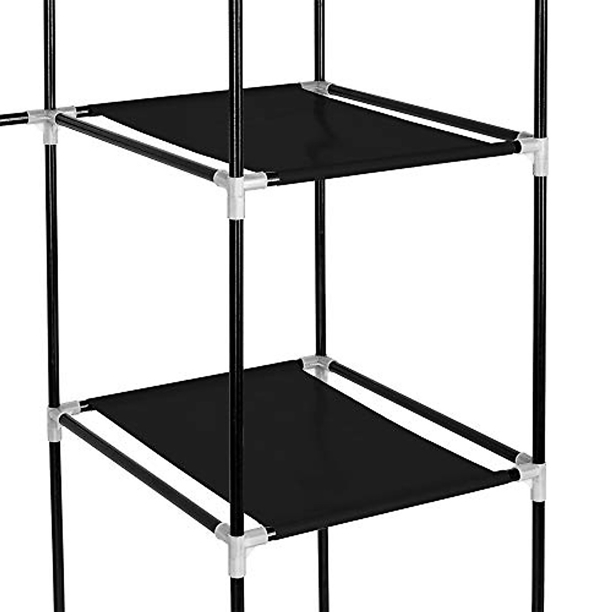 GOTOTOP 69" Portable Clothes Closet Wardrobe Storage Organizer with Non-Woven Fabric 12 Shelves, Quick and Easy to Assemble,58"x 17" x 68.7"