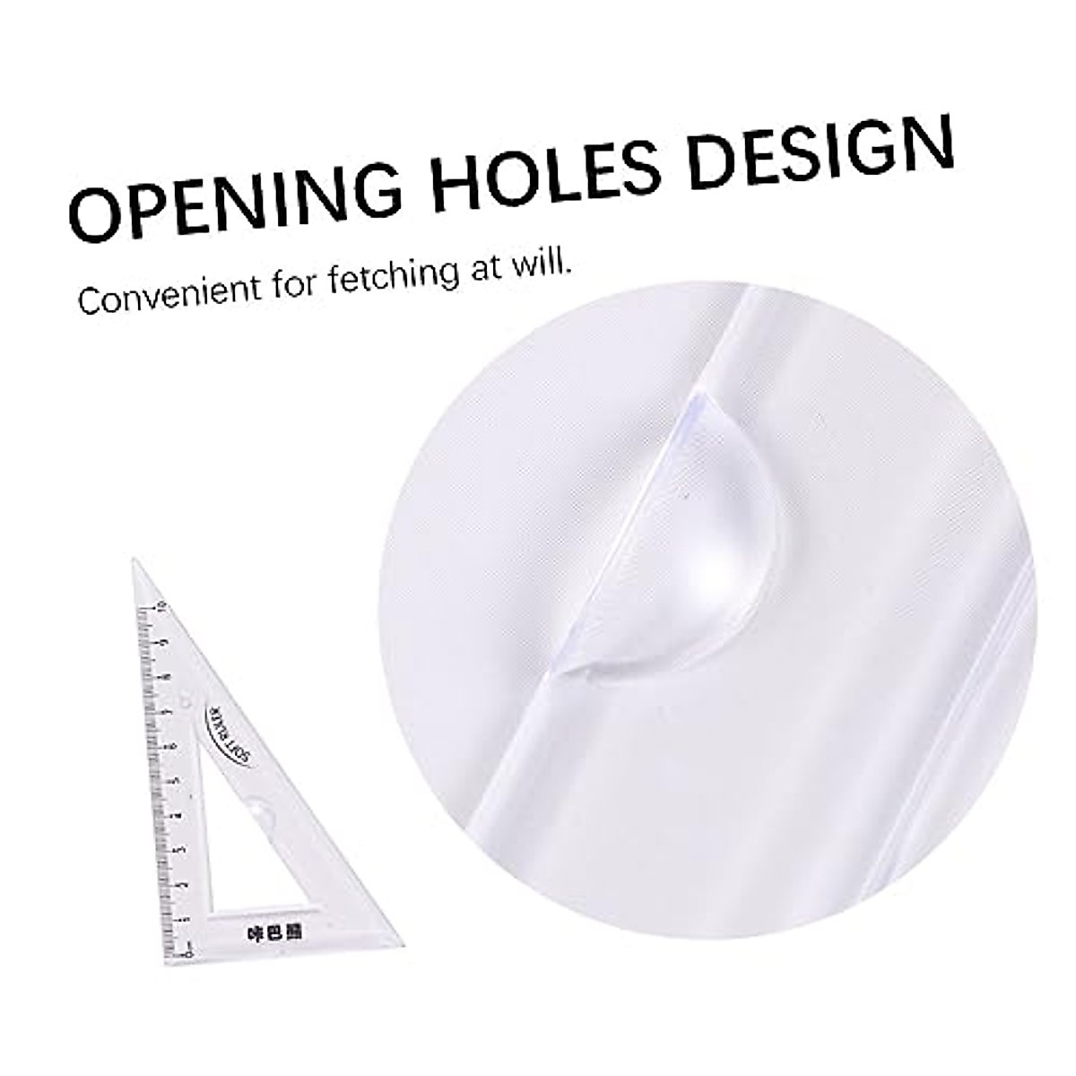 Operitacx 4 Set Clear Ruler Math Protractor Straight Ruler Triangular Ruler Geometry Ruler Ruler Suit Tools for Rulers Plastic Ruler Stationery Unisex to Draft