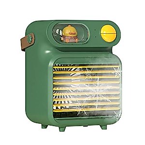 Beauty Nymph Mini Cute Portable Air Cooler Fan Big Ice Fog Personal Air Conditioner Fan and Humidifier (Green)