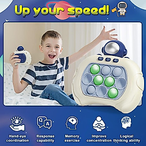 Quick Push Bubble Competitive Game Console Series, Pocket Handheld Games, Quick Push Game Toys, Children's Breakout Speed Push Game Machine Decompression Toy for Kids Ages 3-12 Years Old (Robot)