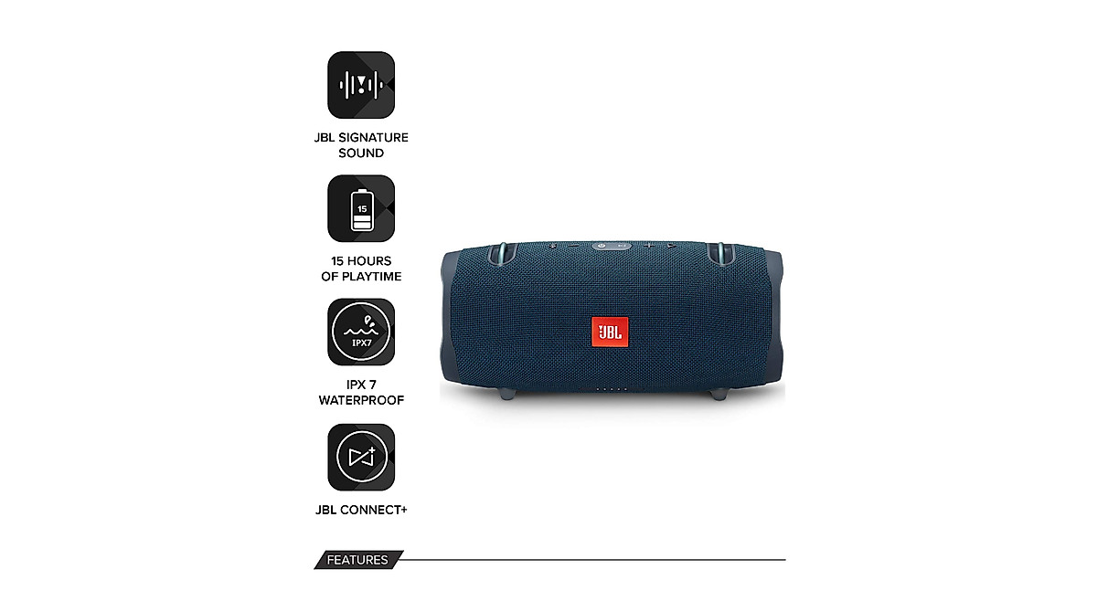 JBL Xtreme 2 Portable Bluetooth Speaker - Waterproof Sound